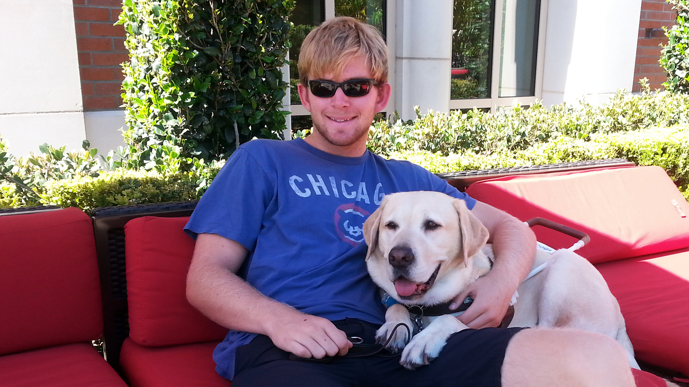 A Blind Football Player Joins His Trojan Heroes On The Field : NPR