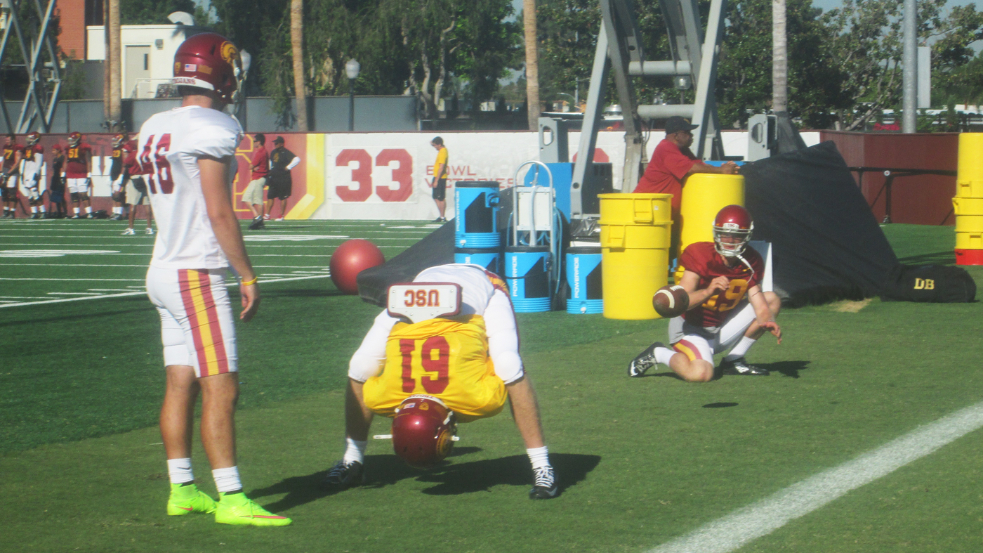 A Blind Football Player Joins His Trojan Heroes On The Field : NPR