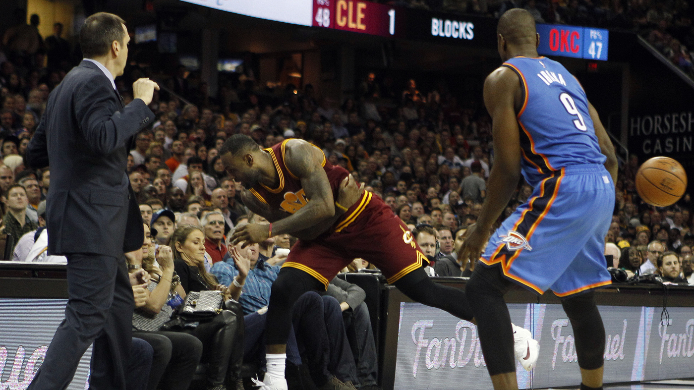 Diving For A Loose Ball, LeBron James Sends Fan To Hospital : The Two ...