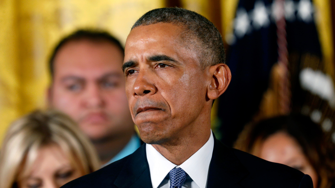 Obama's Emotional Plea : The Two-Way : NPR