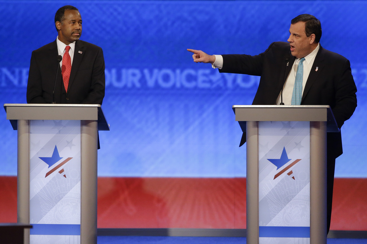 The 8th Republican Debate In 100 Words (And 3 Videos) : The Two-Way : NPR