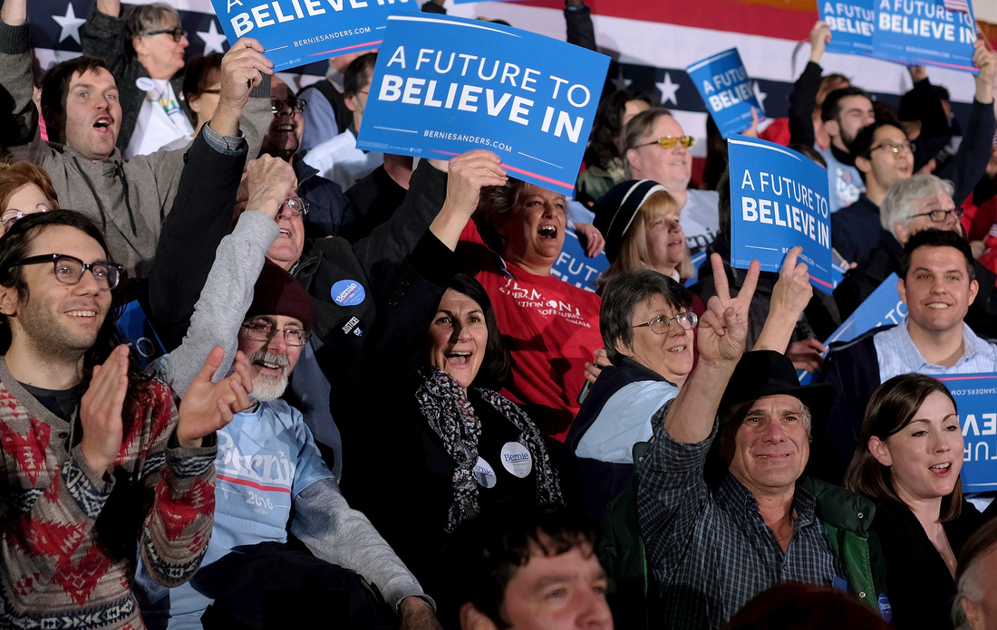 The Stream: Celebration At Sanders And Trump Watch Parties : NPR