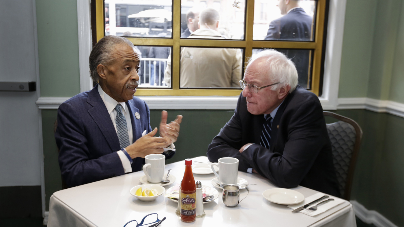 Bernie Sanders Dines With Al Sharpton In Harlem : NPR
