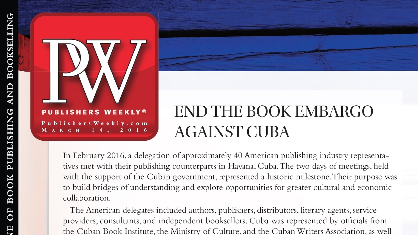 Publishing Heavyweights Petition White House, Congress To End Cuba Book ...