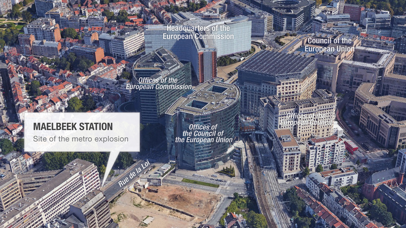 Brussels Attacks: What Happened, In Photos And Maps : NPR
