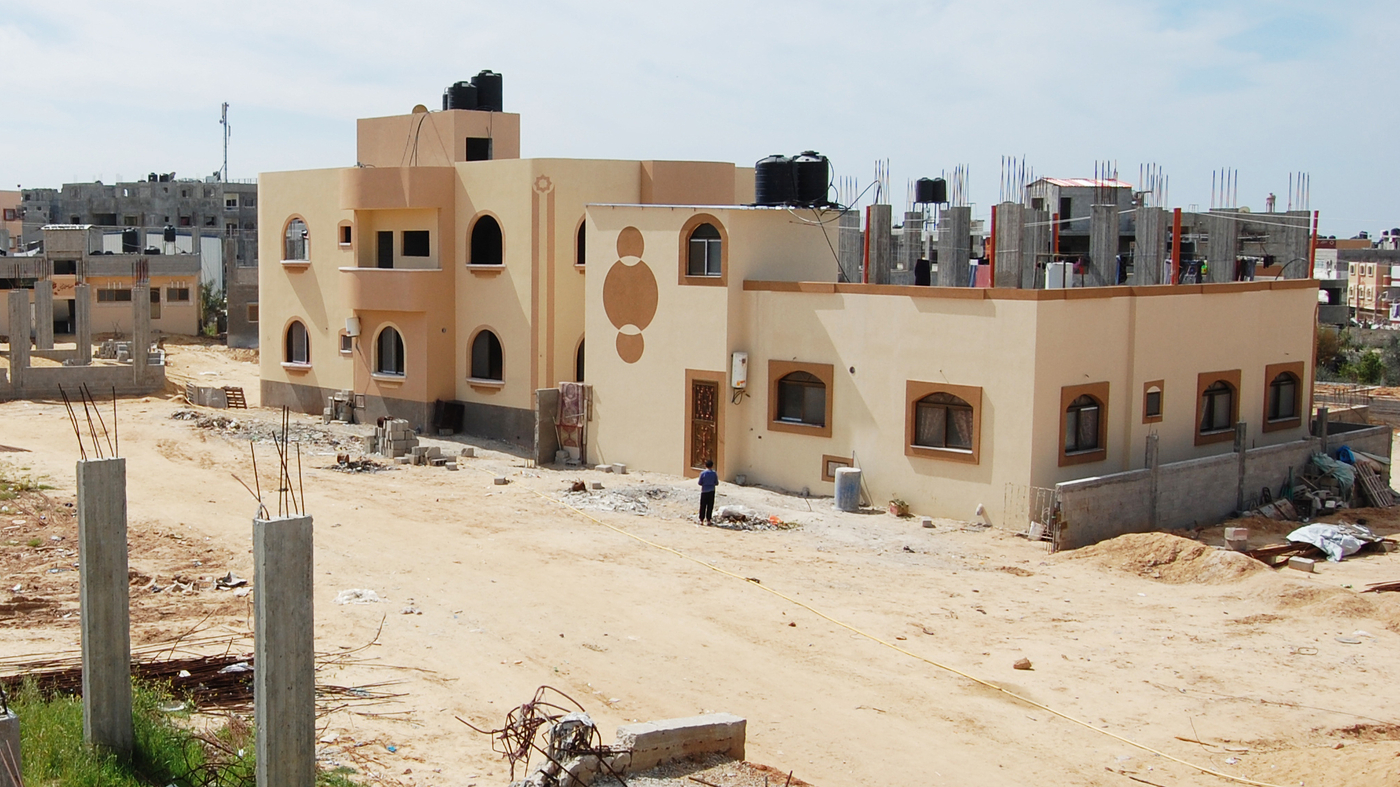 In Gaza, A Few New, Shiny Homes Rise Amid The Rubble : Parallels : NPR