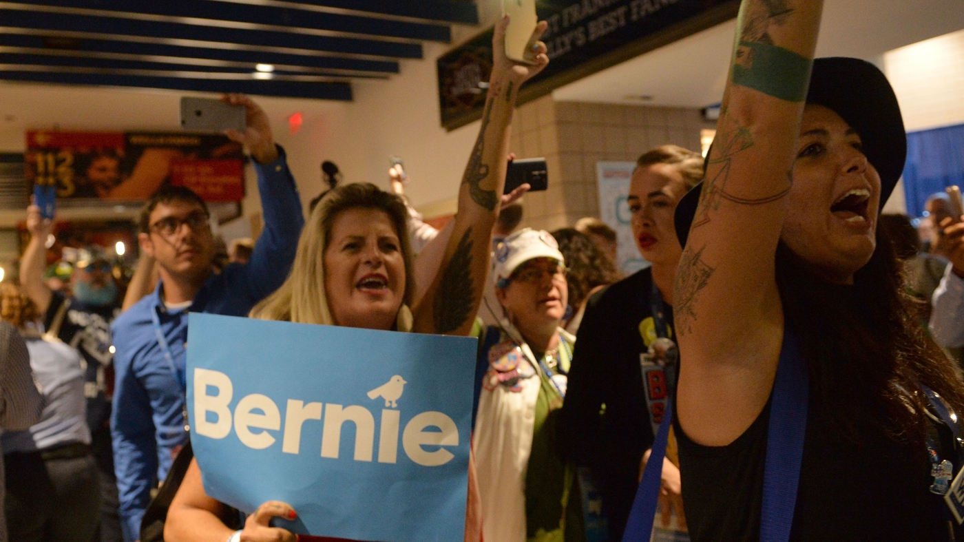 'They Cannot Silence Us': Sanders Supporters Protest After Clinton ...