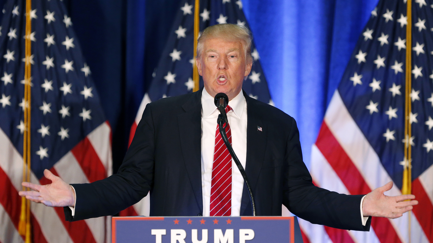 Donald Trump Expresses 'Regret' For Saying The Wrong Thing : NPR