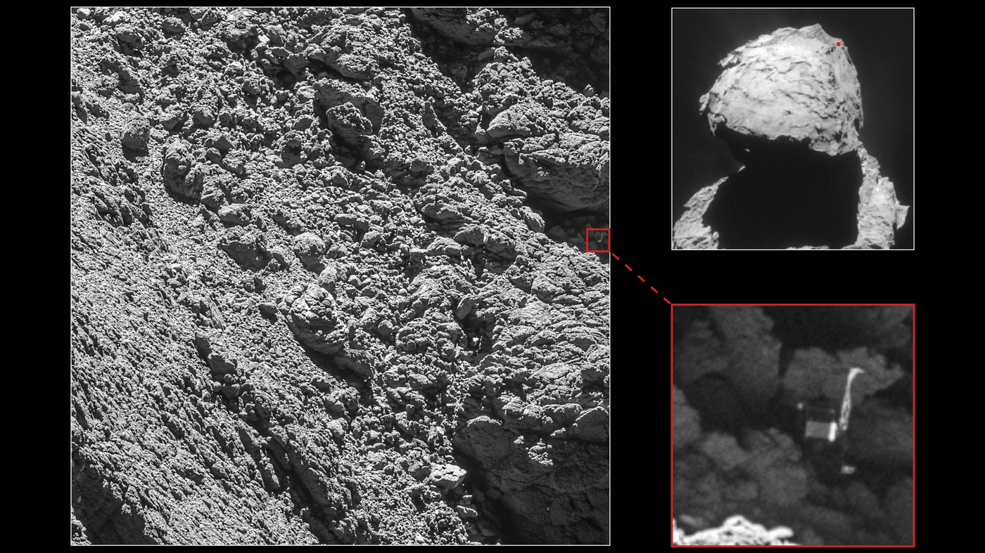 Philae Lander's Final Resting Place Located On Comet : The Two-Way : NPR