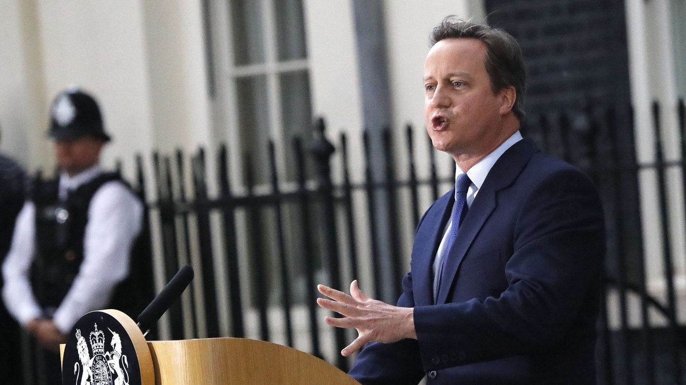 David Cameron Says He Is Stepping Down From Parliament : The Two-Way : NPR