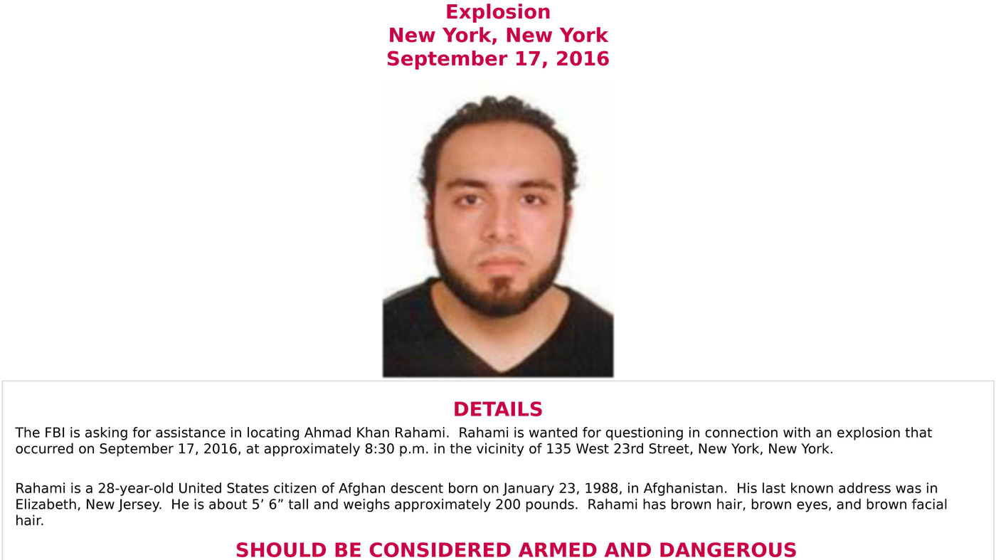 Ahmad Khan Rahami, 28, Is Arrested Over Bombs In New York Area : The ...