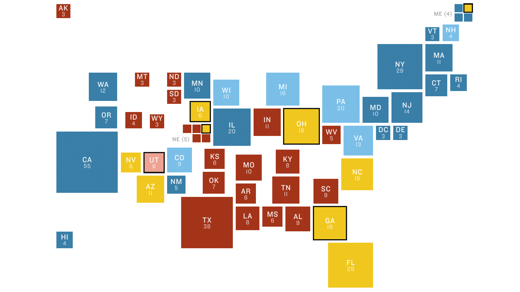 Battleground map: Trump in crisis | MPR News