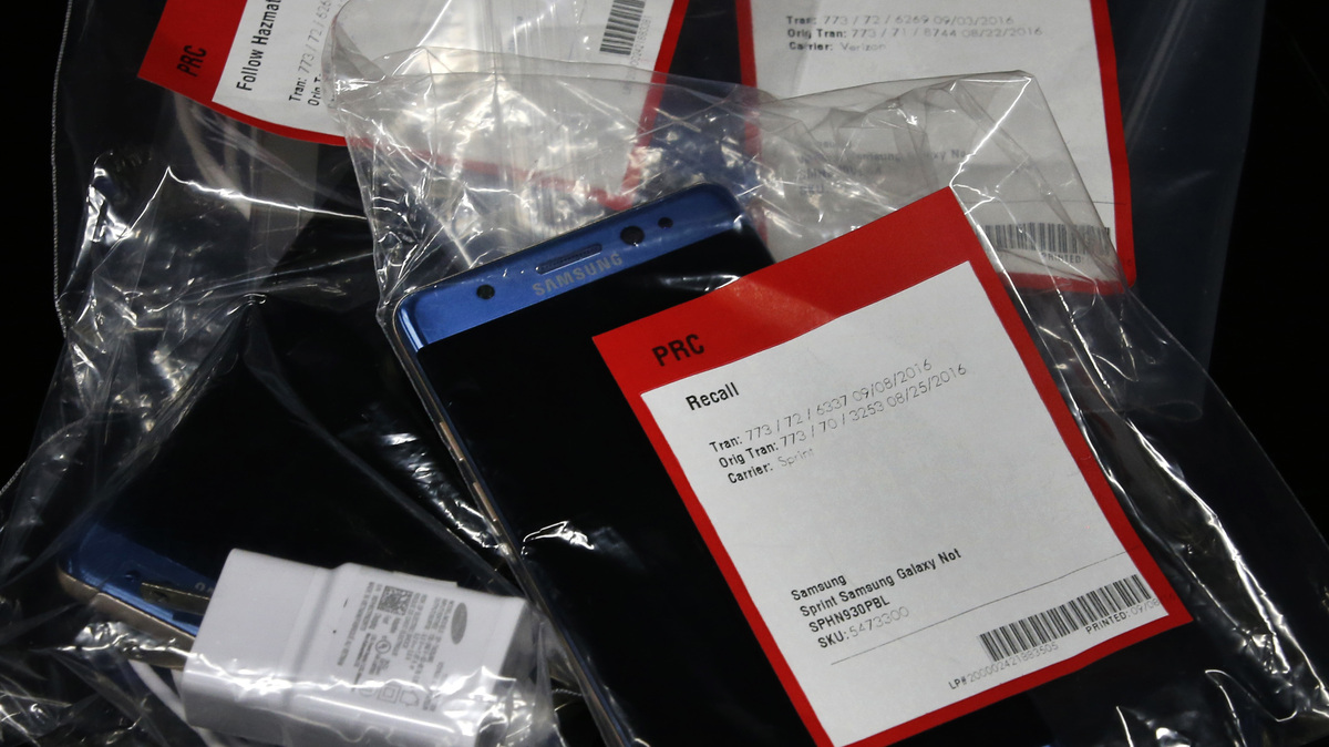 Samsung's Recall Causes Profit Woes : The Two-Way : NPR