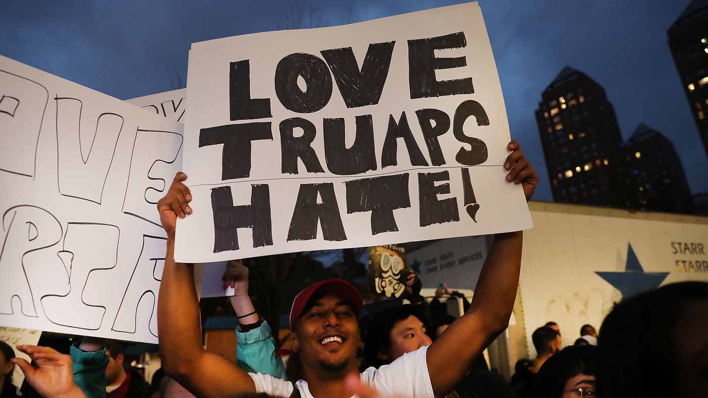 Across The Country, Crowds March In Protest Against Trump's Victory ...