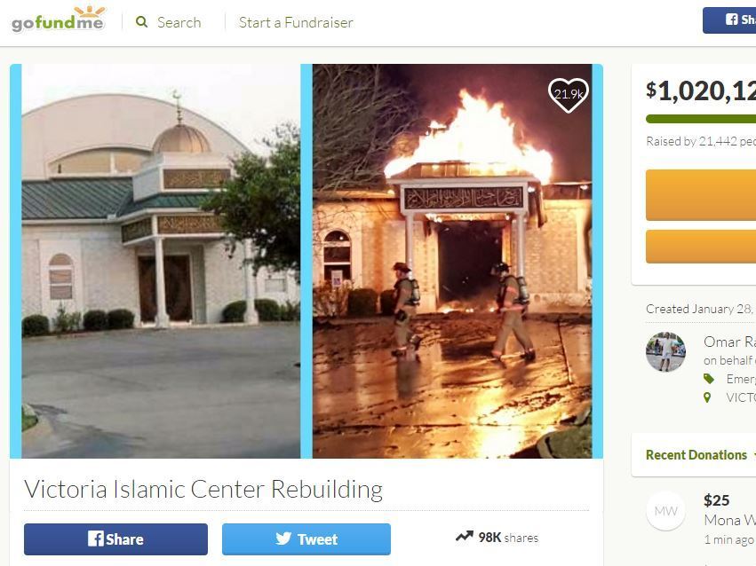 Donations To Burned Texas Mosque Top $1 Million In Outpouring Of ...