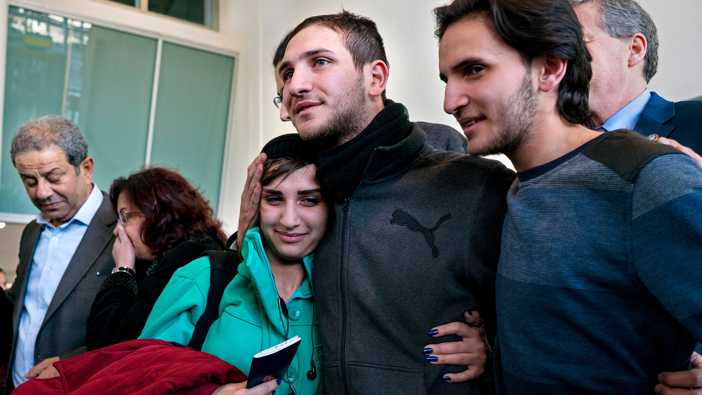 After Delays Due To Travel Ban, Syrian Family Has Emotional Reunion : NPR
