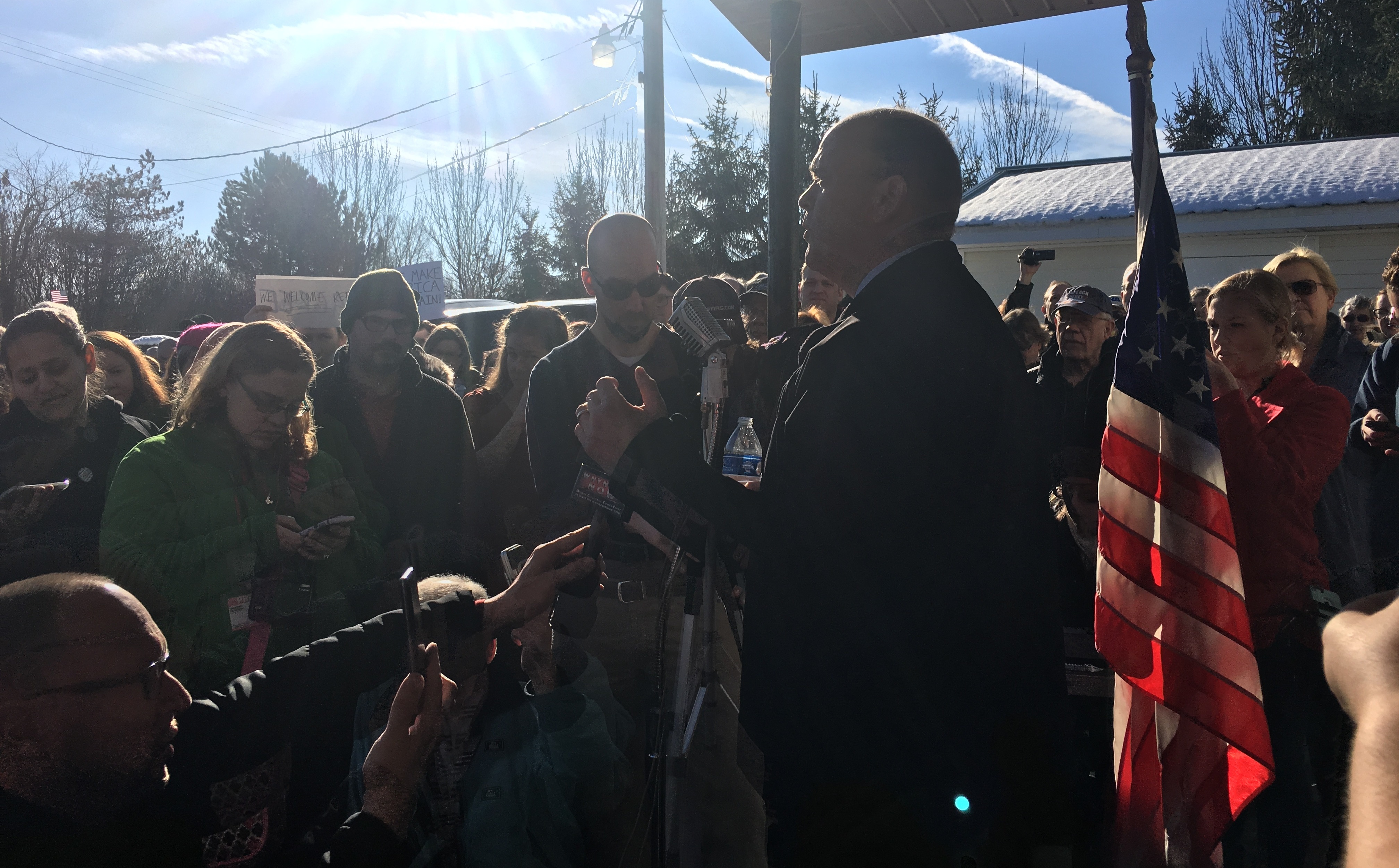 New York Republican Rep. Tom Reed Faces Angry Crowds, Deep In Trump ...