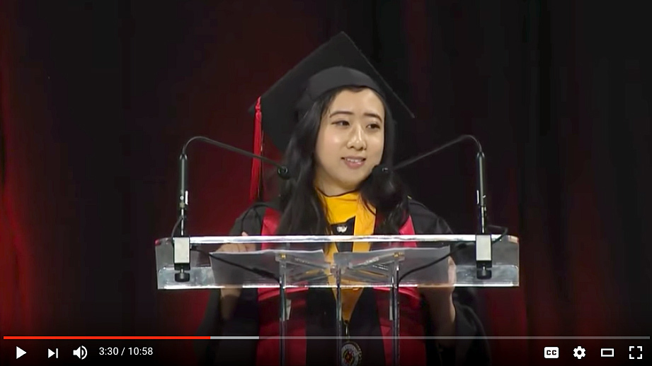 Chinese Student's Commencement Speech In U.S. Isn't Going Over Well In ...