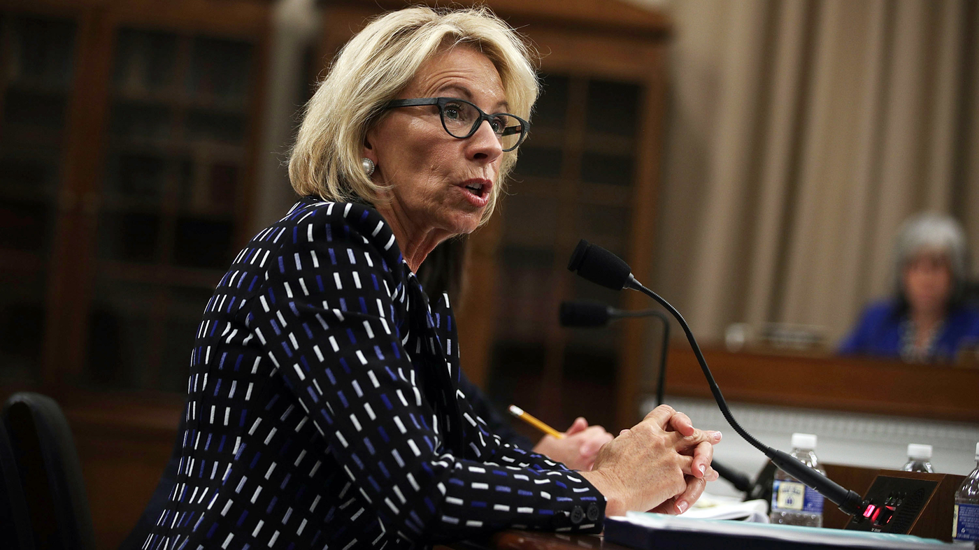 DeVos Testimony Comes As Key Student Aid Official Resigns : NPR Ed : NPR