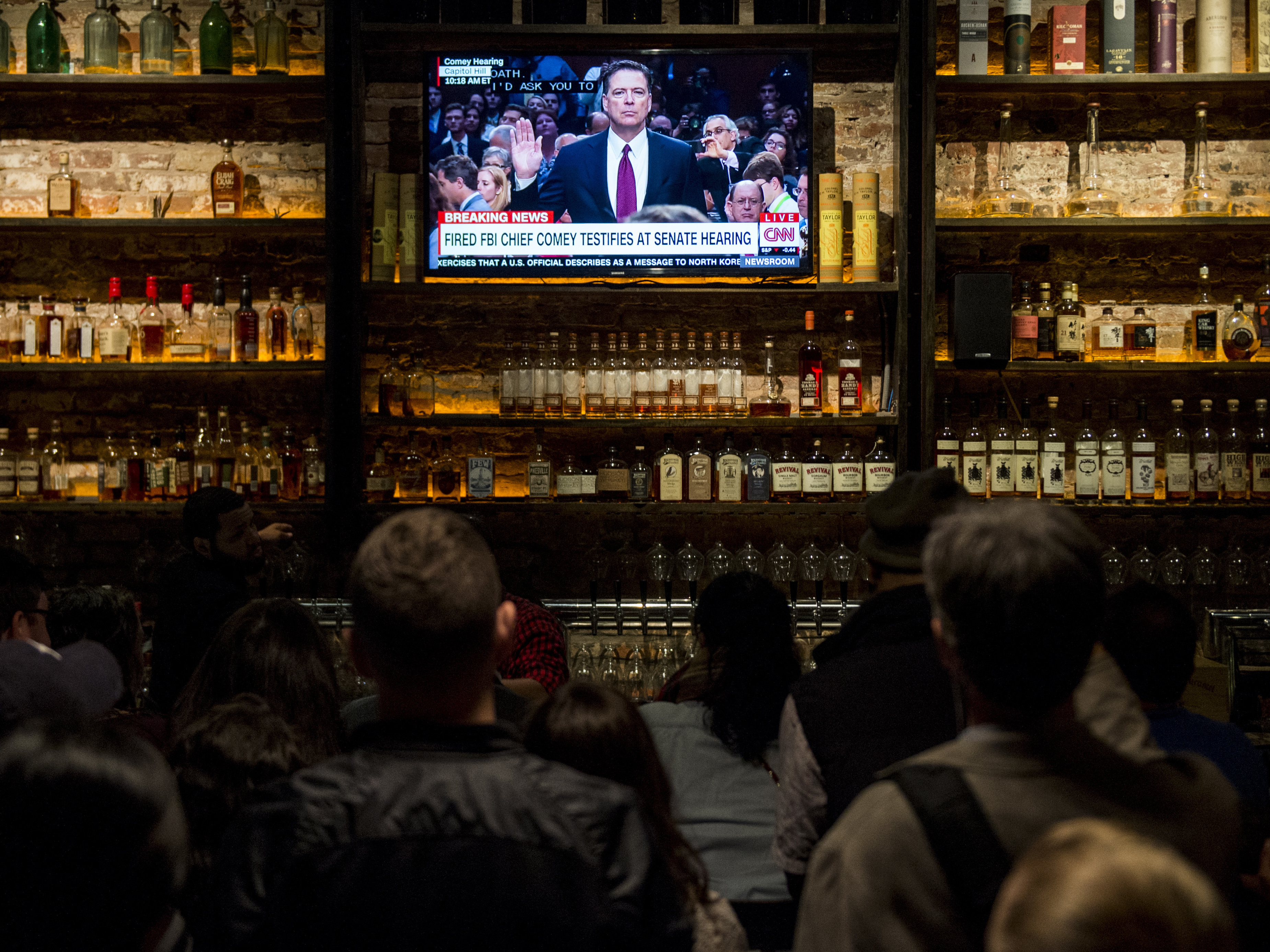 Scenes From #ComeyDay, As Bars Hold Watch Parties For Hearing On Trump ...
