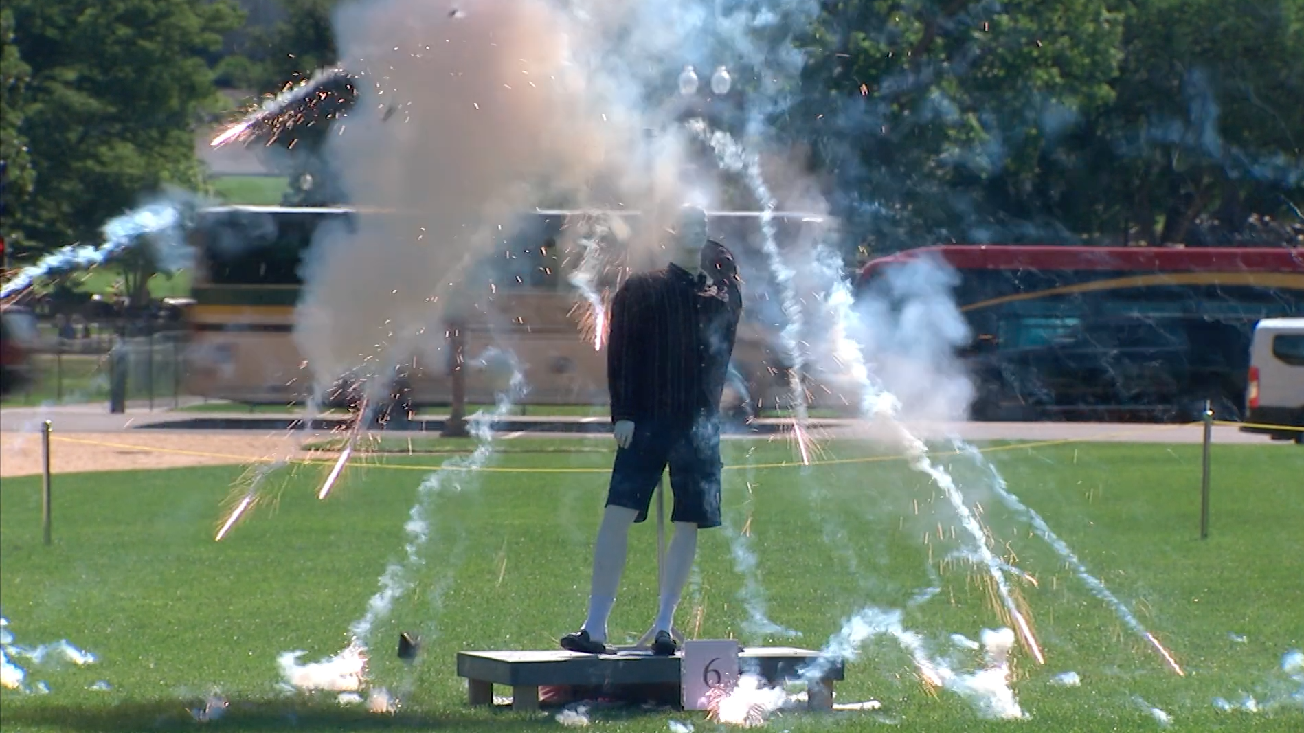 Government Blows Up Mannequins In Annual Plea For Fireworks Safety | WBUR