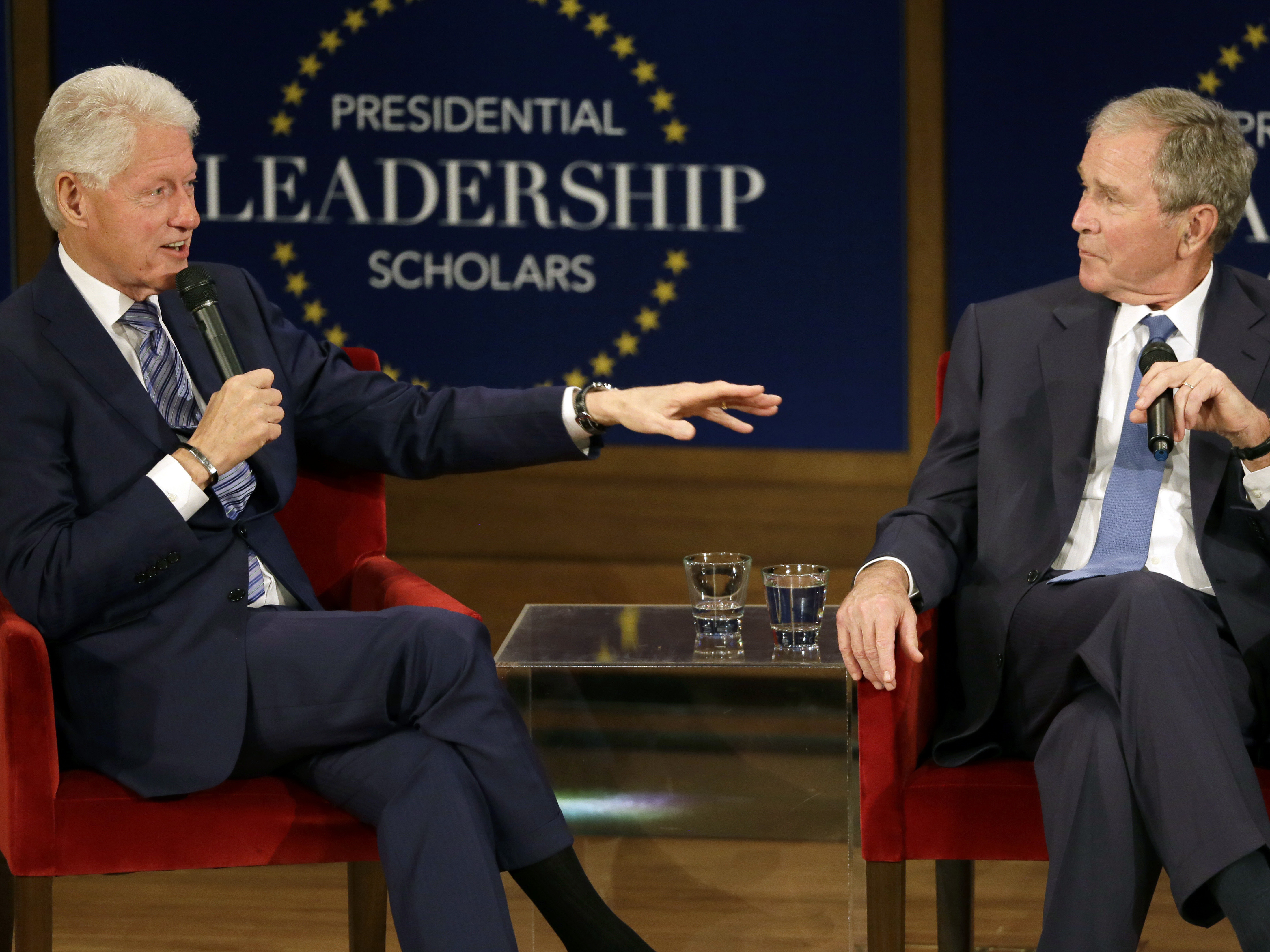 Bill Clinton And George W. Bush Bond In Conversation About Leadership ...