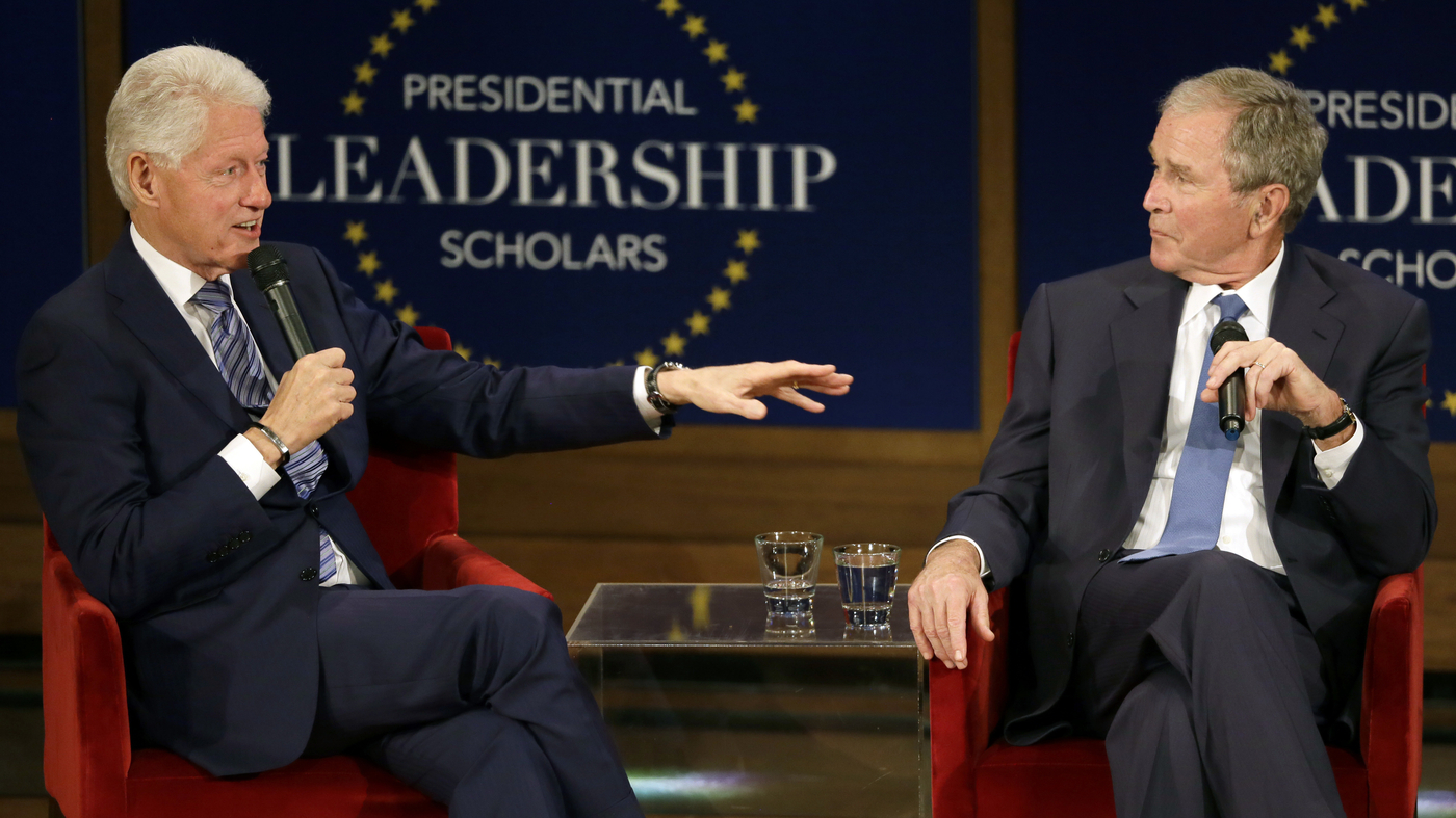 Bill Clinton And George W. Bush Bond In Conversation About Leadership : NPR