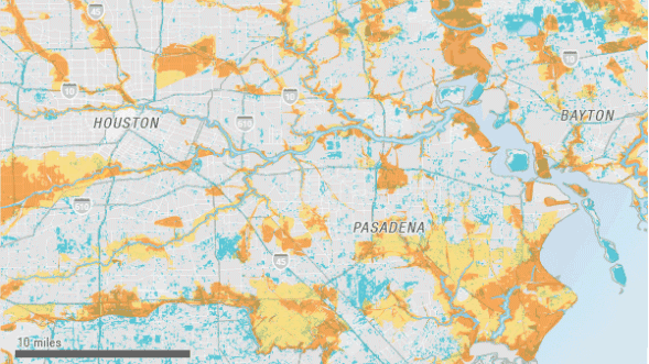Early Data From Harvey Shows Epic Flooding : The Two-Way : NPR