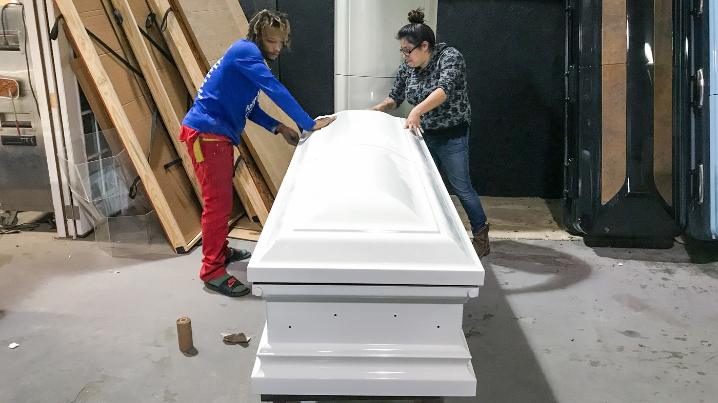 With Shiny Pink And Camo, Casket Designer Honors Texas Shooting Victims ...