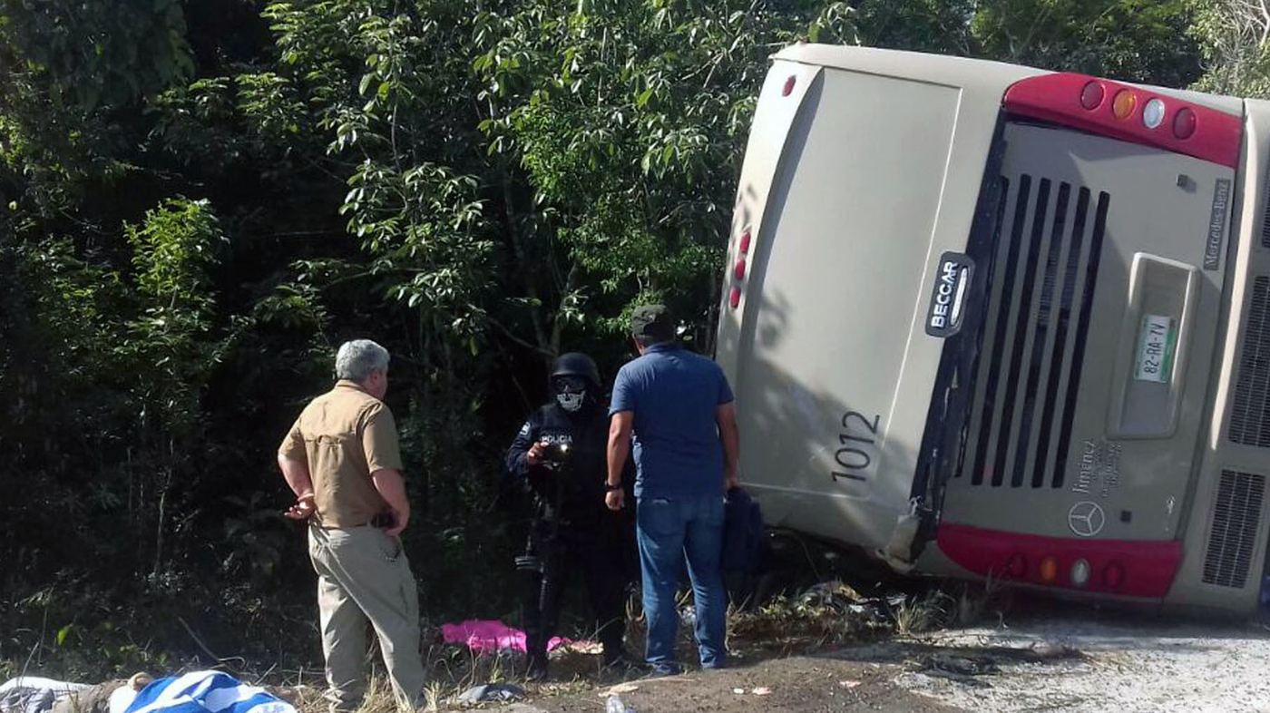 12 Dead After Crash Of Tourist Bus Headed For Mayan Ruins In Mexico ...