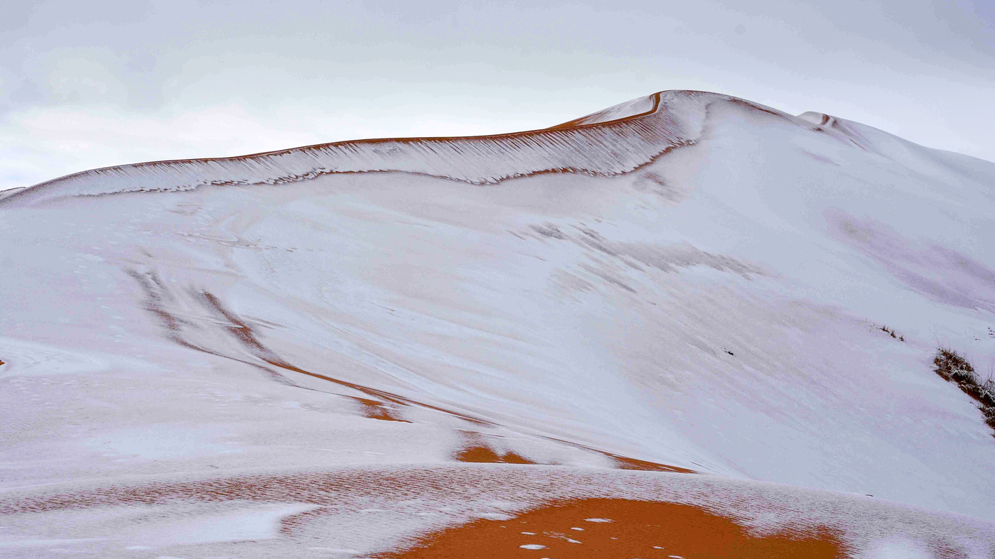 PHOTOS: The Sahara Desert, Painted White With Snow : The Two-Way : NPR