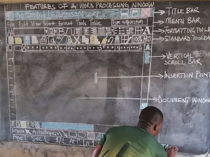 Computer Teacher With No Computers Chalks Up Clever Classroom Plan ...