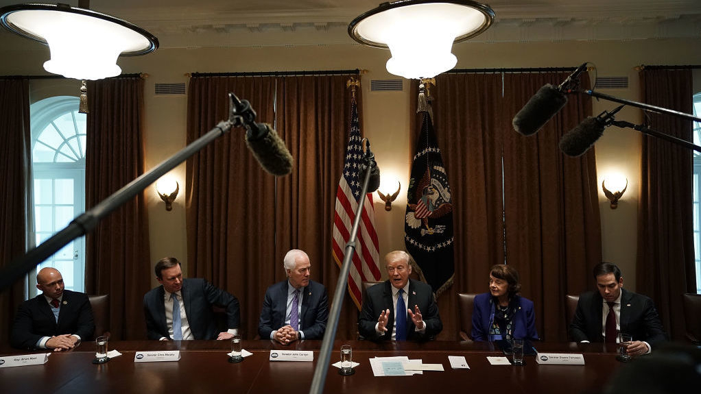 In The White House Cabinet Room, Parallels To 'Apprentice' Boardroom : NPR