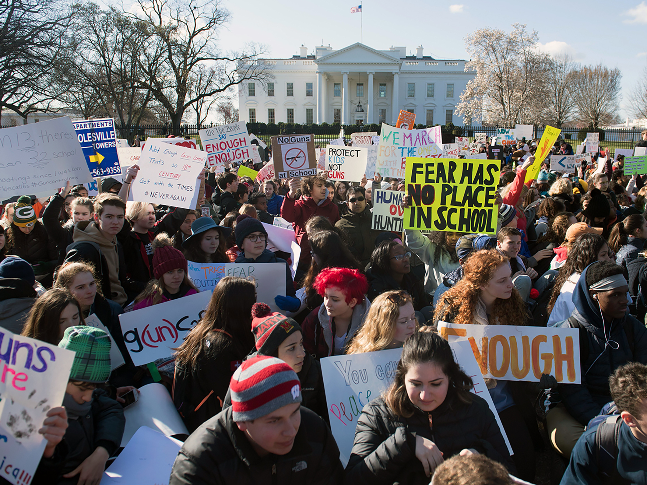 Across The Country, Students Walk Out To Protest Gun Violence | NCPR News