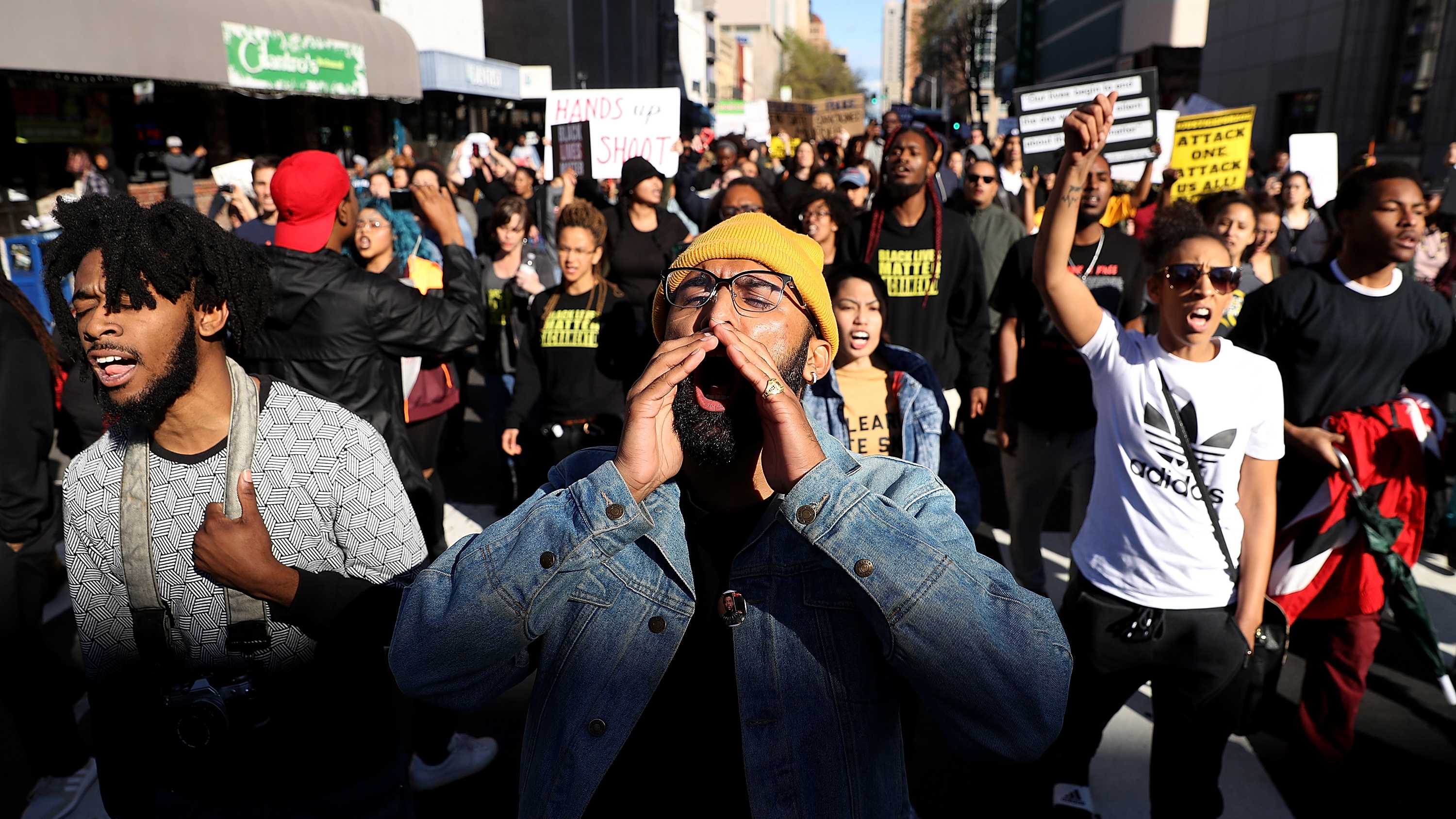 In Sacramento, Protesters Shut Down Freeway And Block Entrance To Kings ...