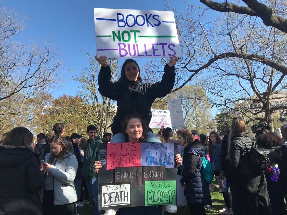 19 Years After Columbine, Students Walk Out To Stop Gun Violence : The Two-Way : NPR
