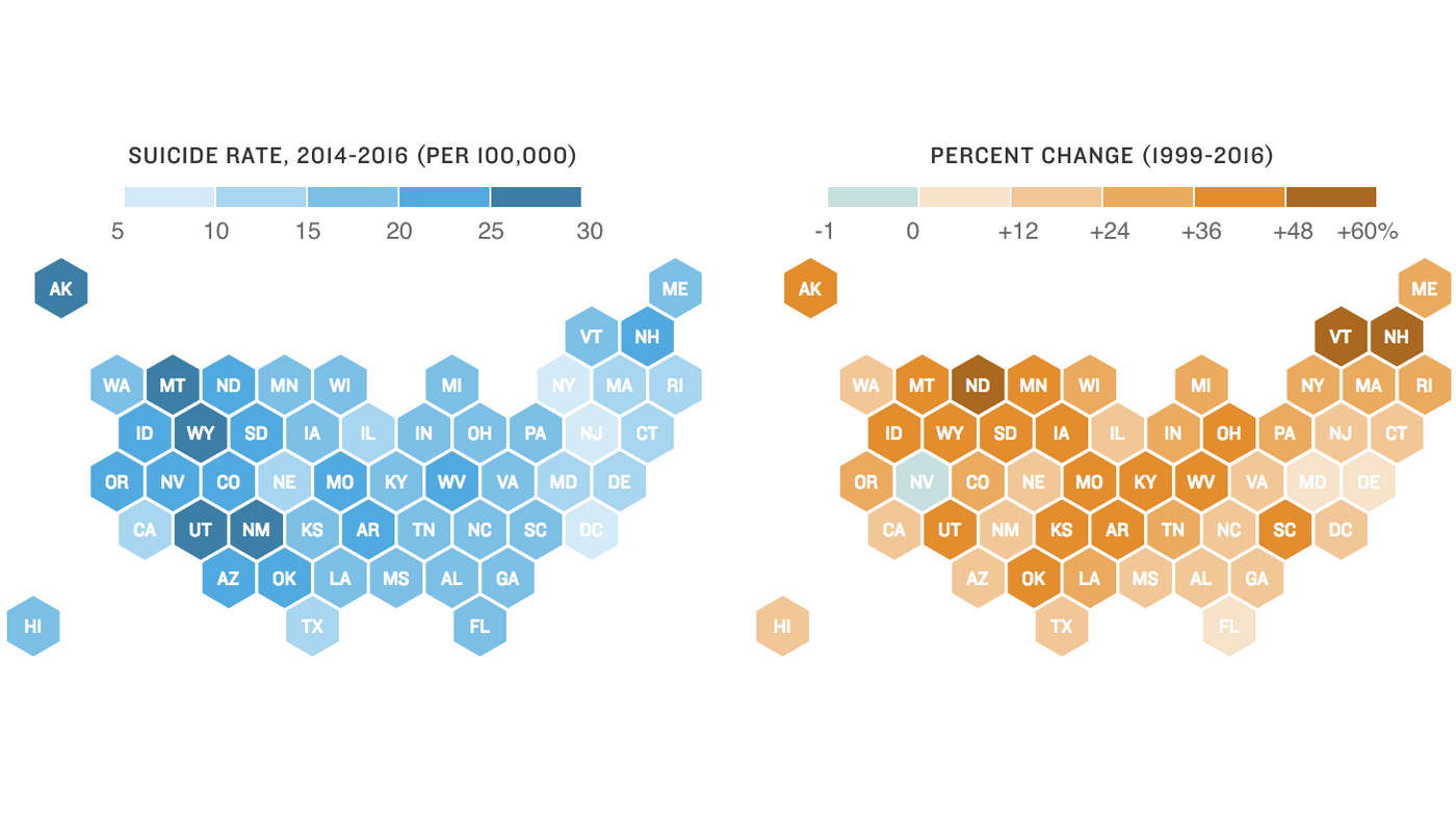 U.S. Suicide Rates Rise By More Than 30 Percent In Half Of States Since ...