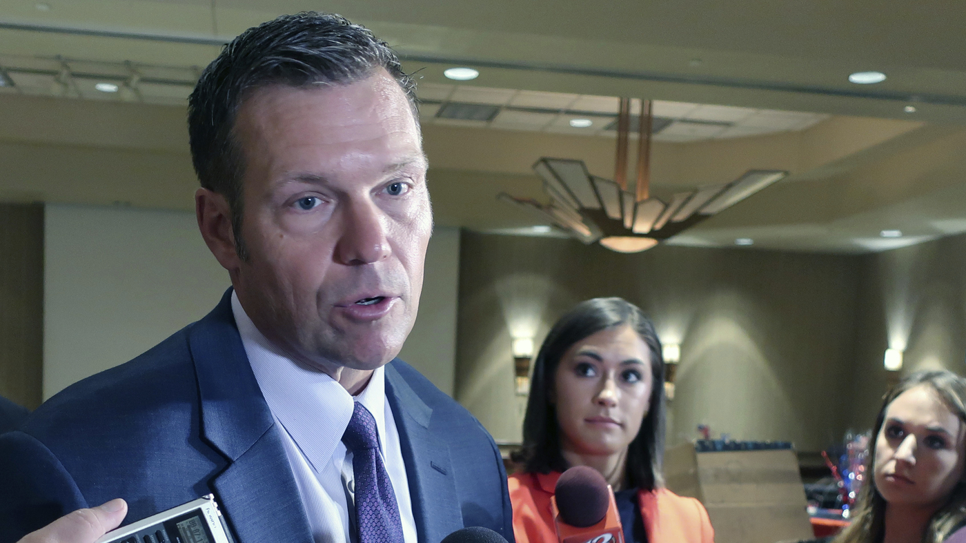 Kris Kobach Says He Will Recuse Himself From Kansas Vote Count : NPR