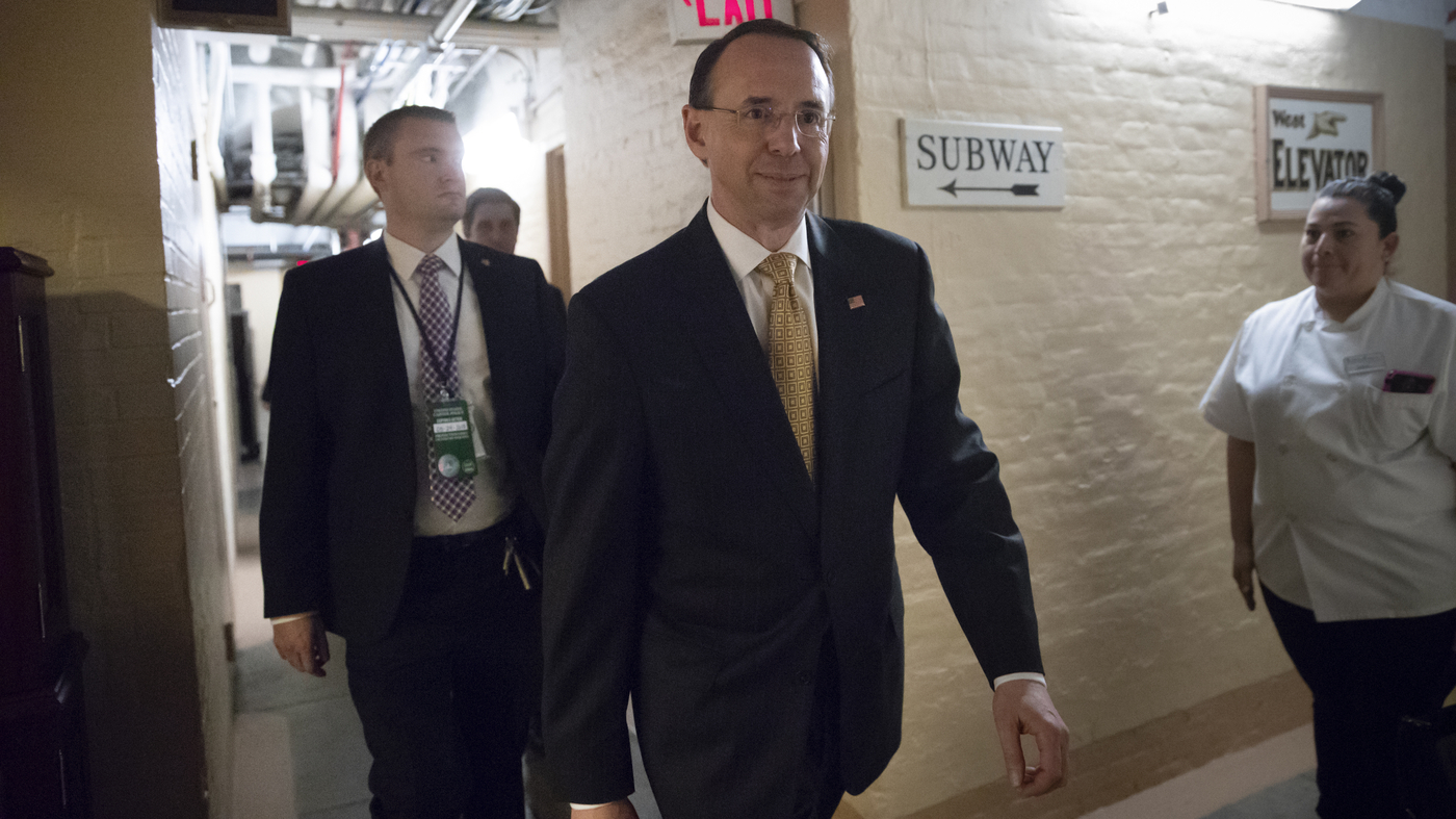 The Russia Investigations: Rosenstein Reprieved — For Now : NPR
