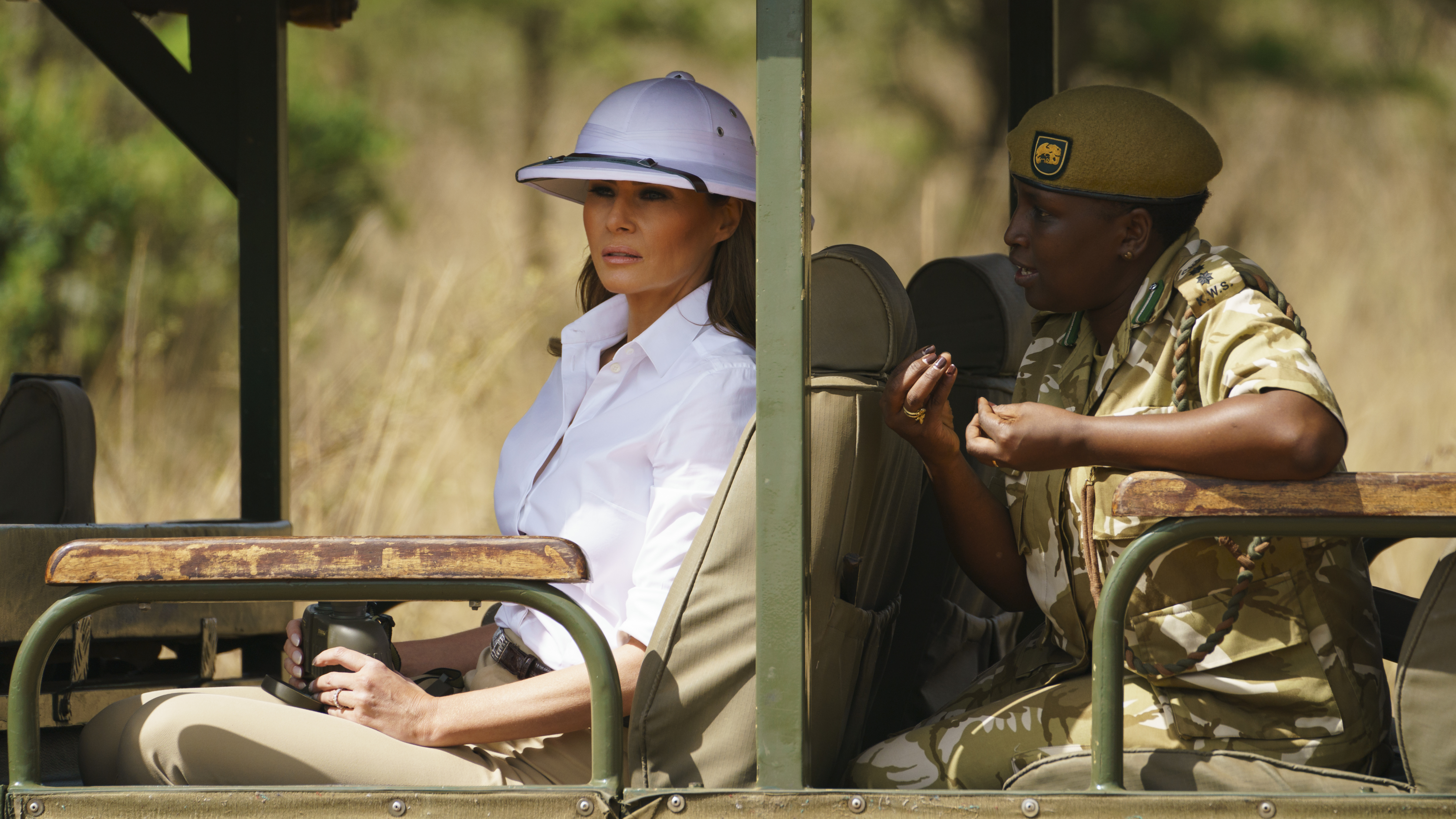 When Asked About Pith Helmet, FLOTUS Responds: 'Focus On What I Do, Not ...