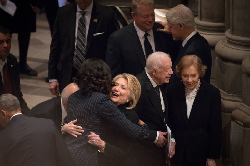 George H.W. Bush Honored As 'Great And Noble Man' In State Funeral : NPR