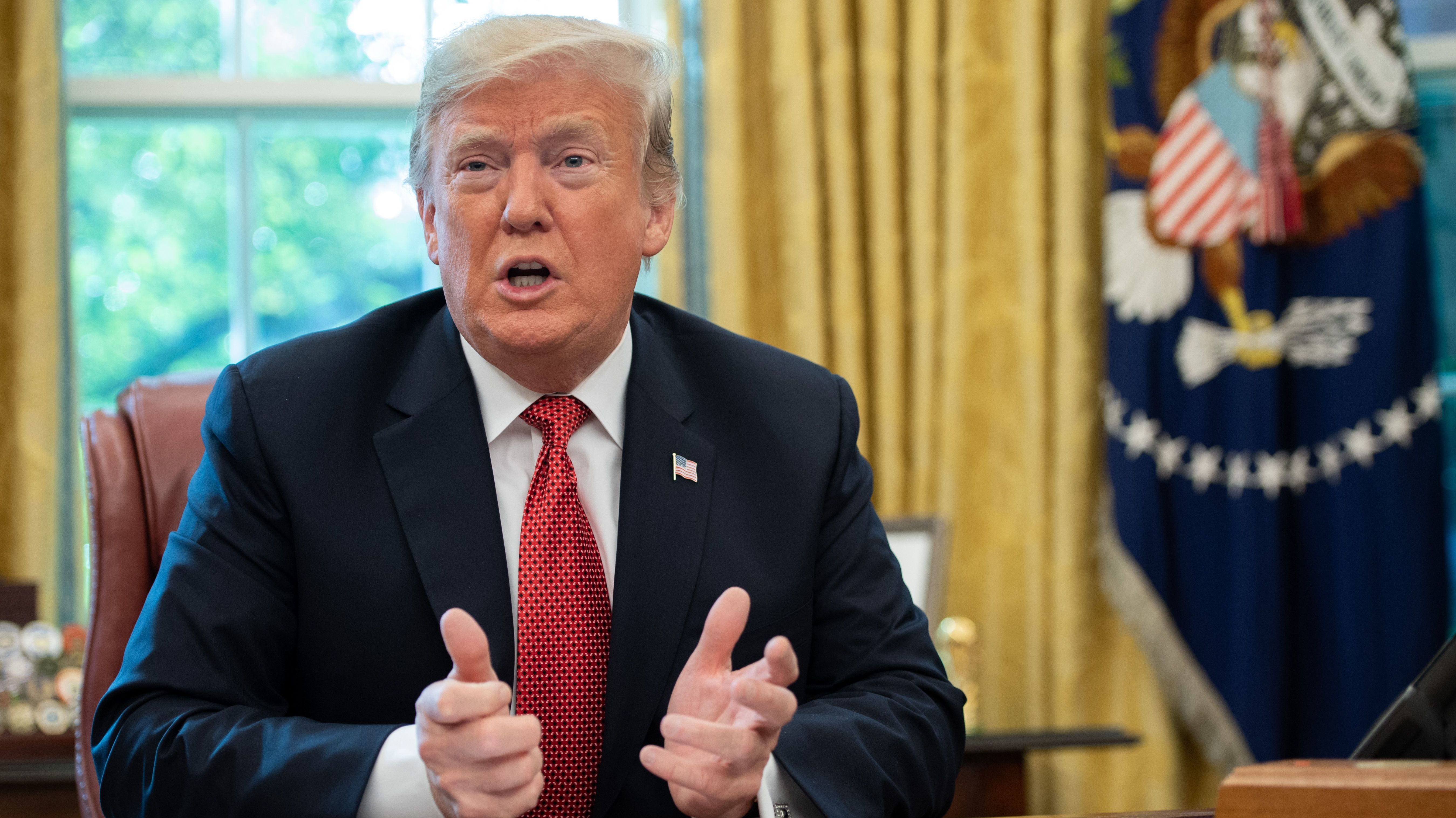 Watch Live: Trump Addresses Nation In First Oval Office Speech : NPR