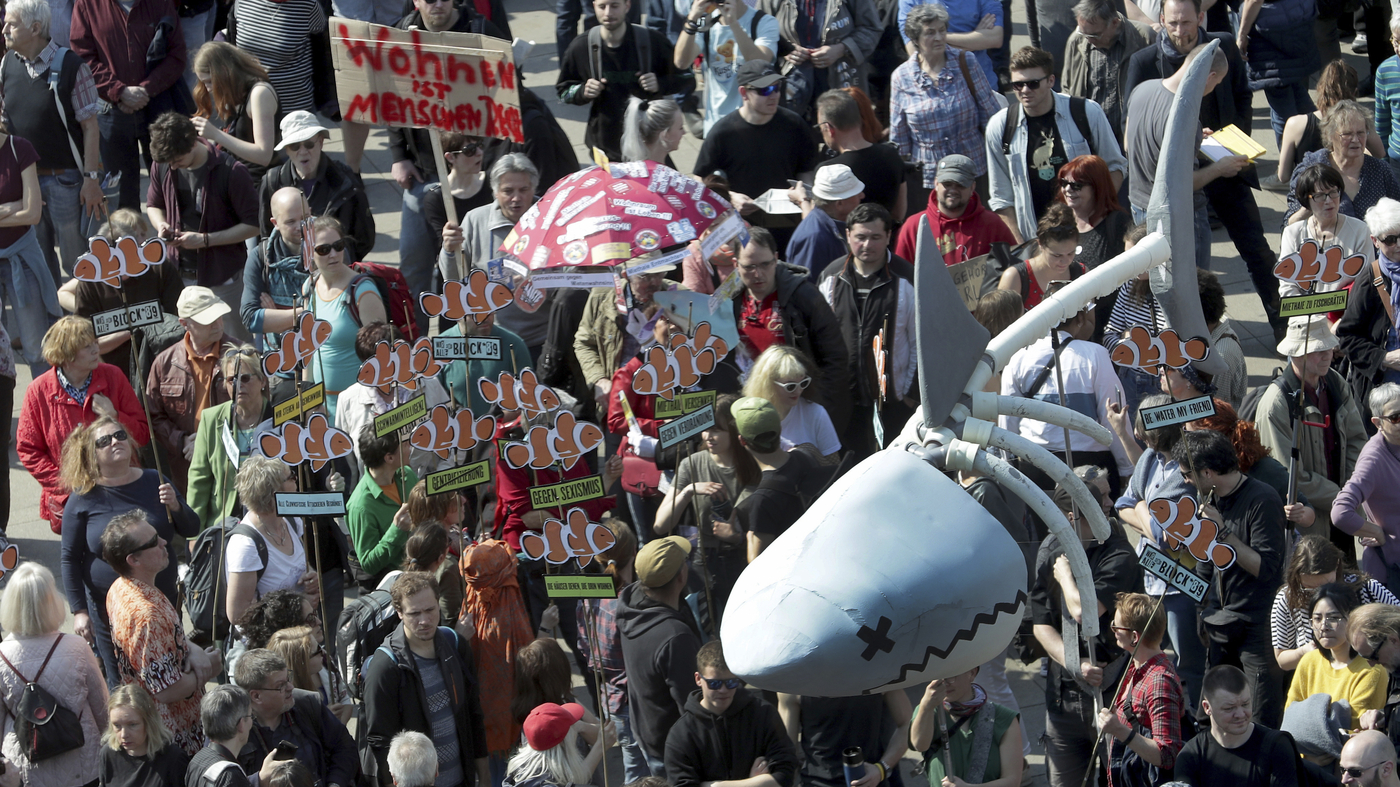 Housing Activists Demonstrate Against Rent Increases In Berlin : NPR