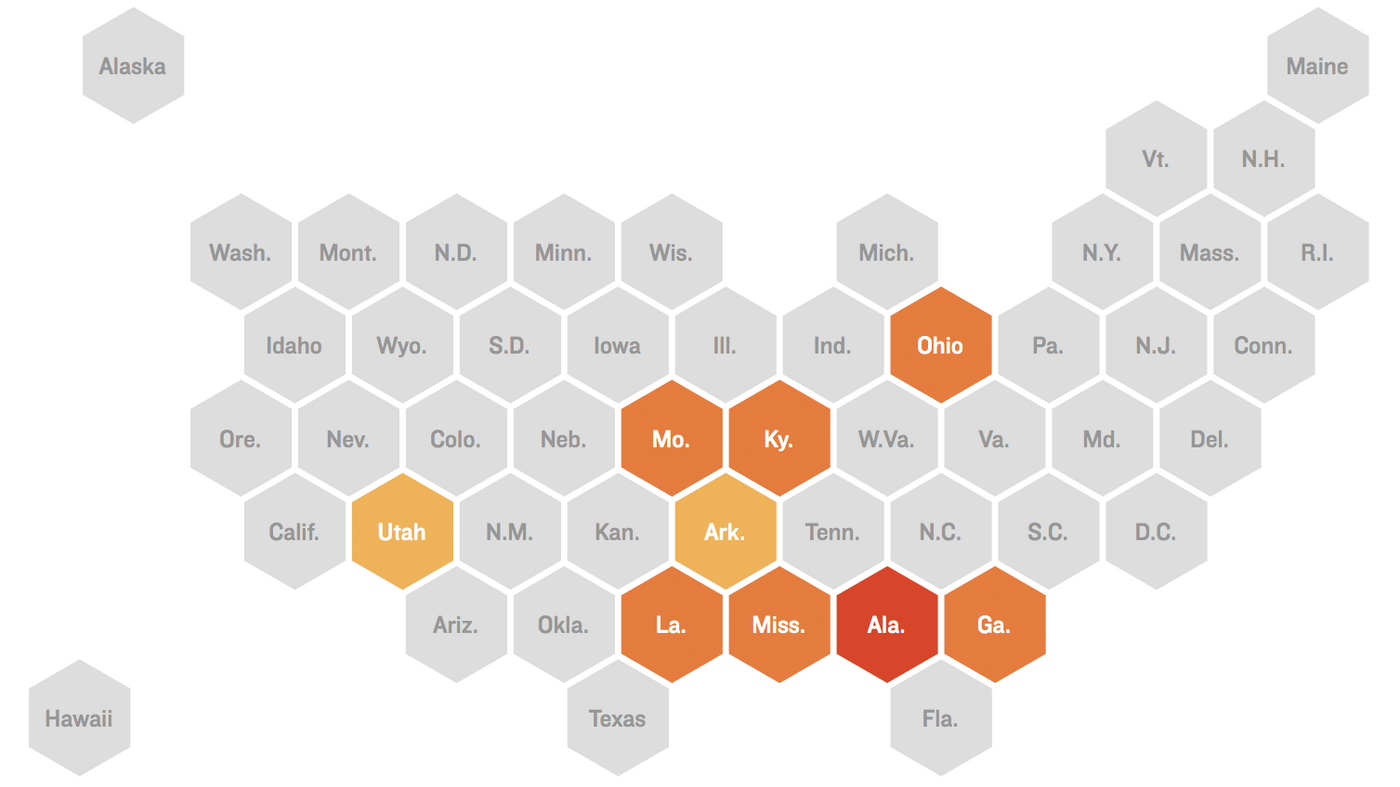Map: A Look At The States That Have Passed Early Abortion Bans : Shots ...