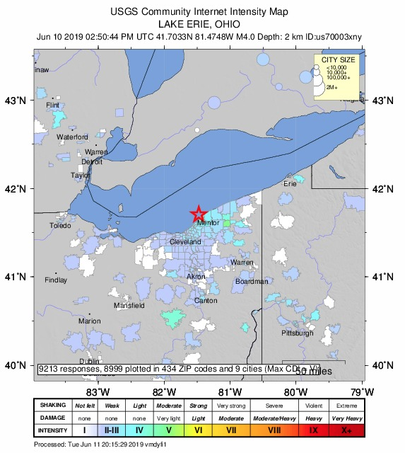 4.0 Magnitude Earthquake Jolts People In Cleveland Area : NPR