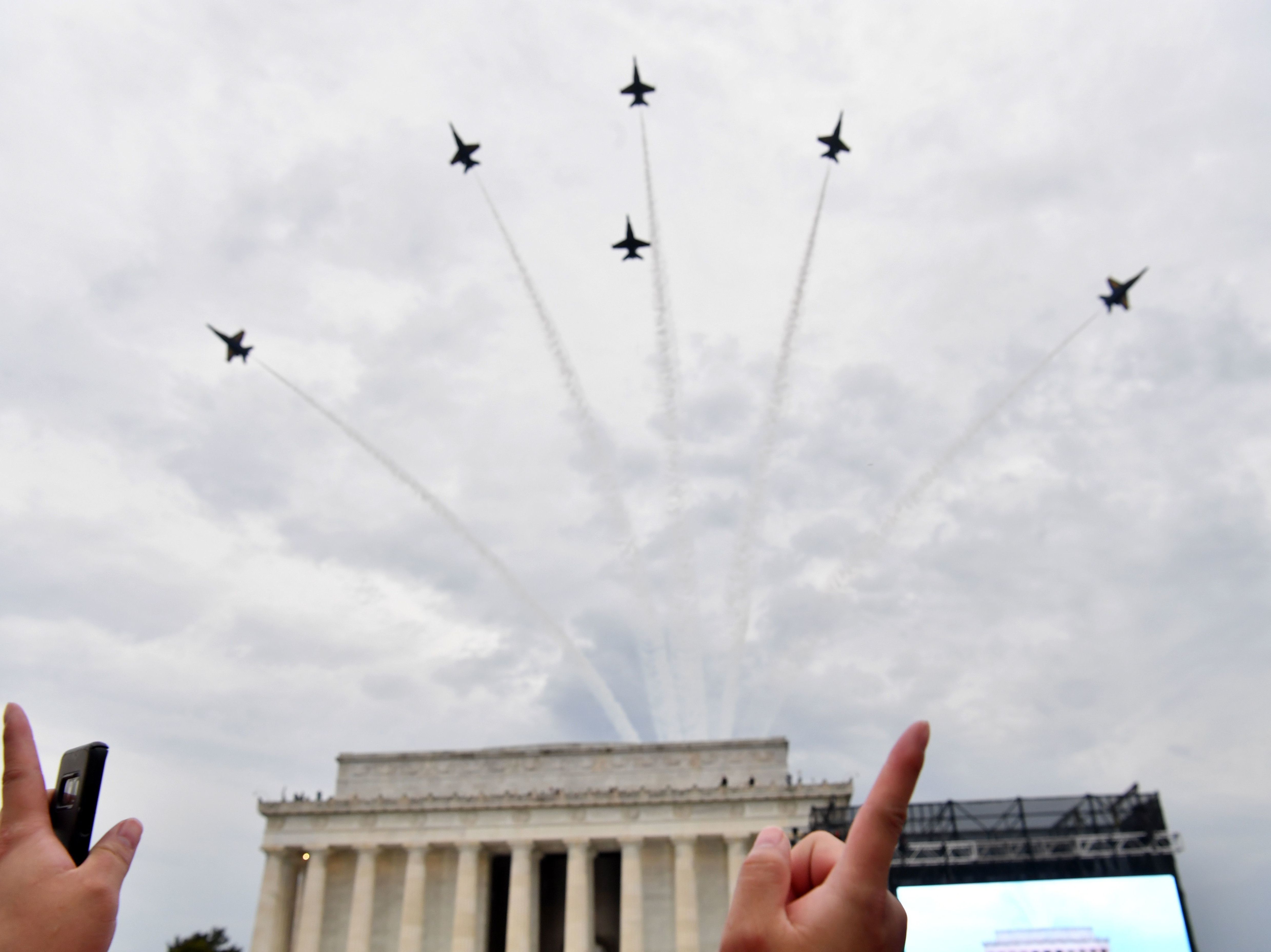 In 4th Of July Address, Trump Hails Military As Fighter Jets Fly Above ...