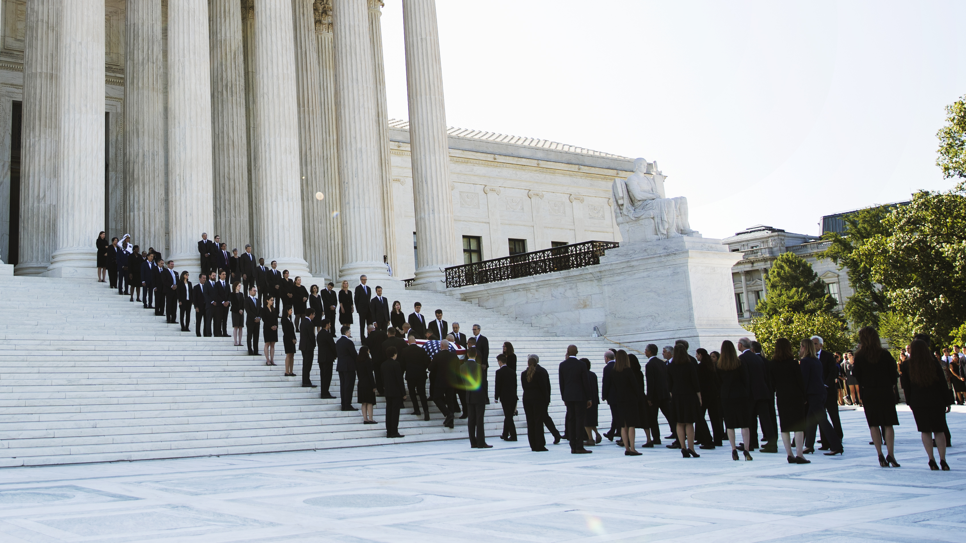 Trump, Supreme Court Justices Pay Respects To Justice John Paul Stevens ...