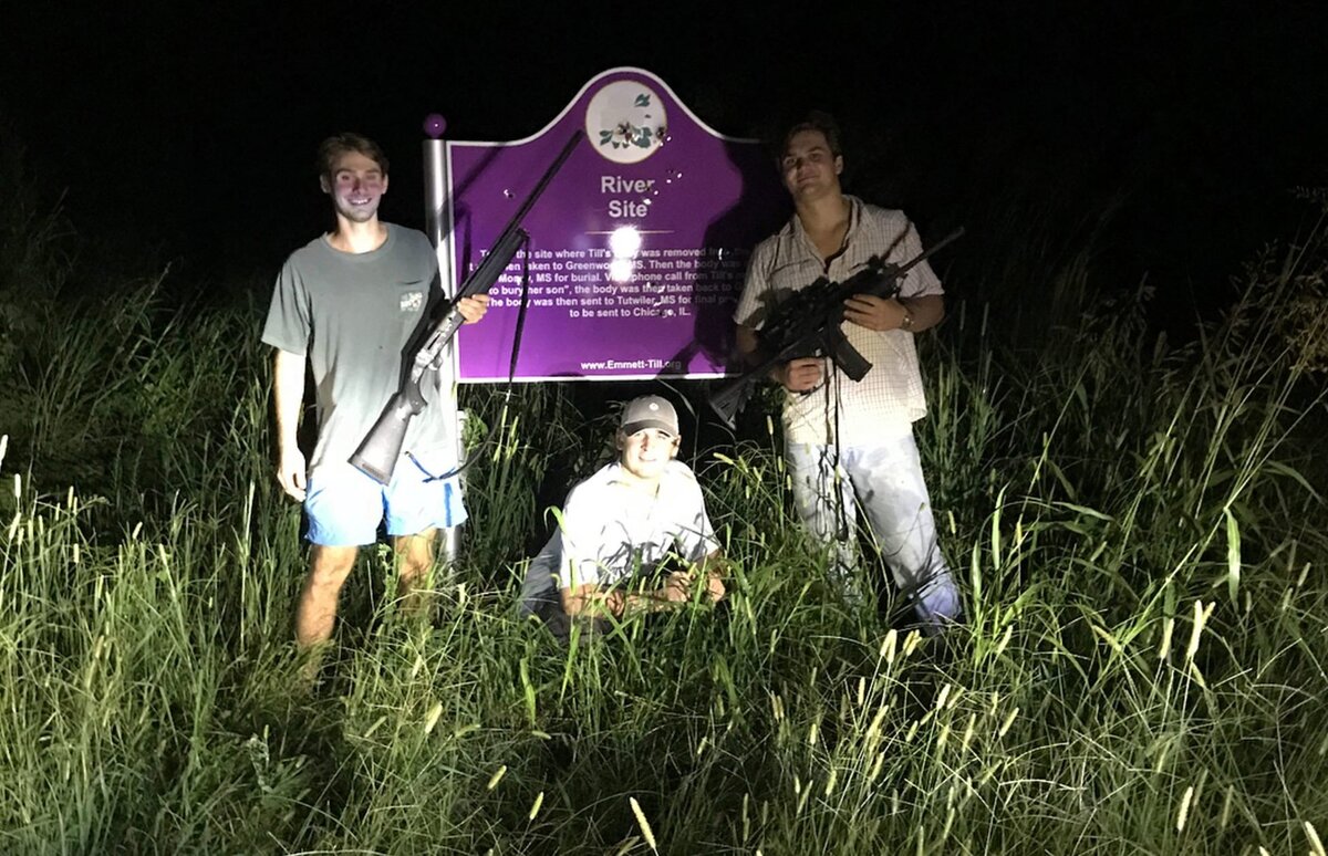Fraternity Suspends Students After Posing By Emmett Till Memorial With Guns : NPR