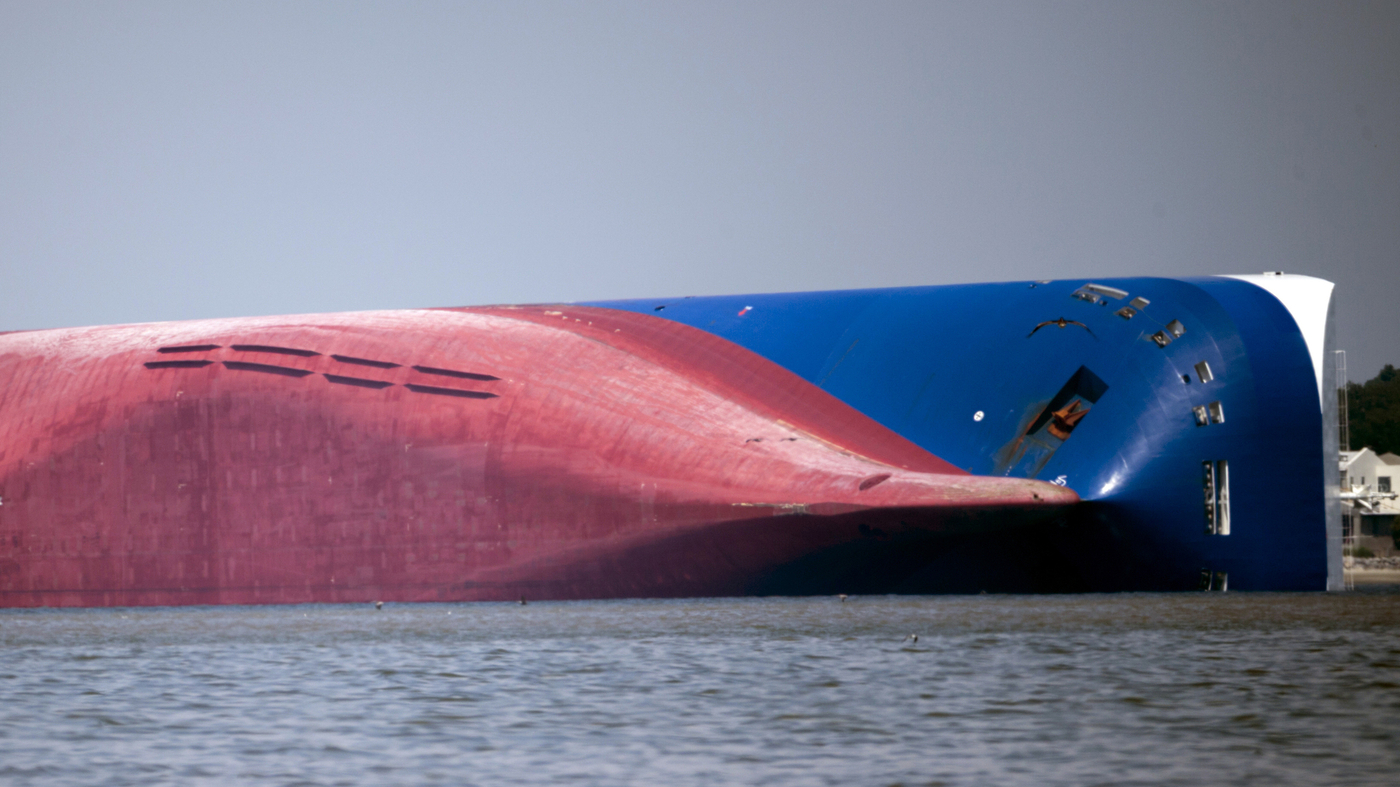Cargo Ship In Georgia Leaked Oil In Marsh After Overturning : NPR
