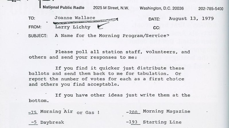 Morning Edition Turns 40! : NPR Extra : NPR